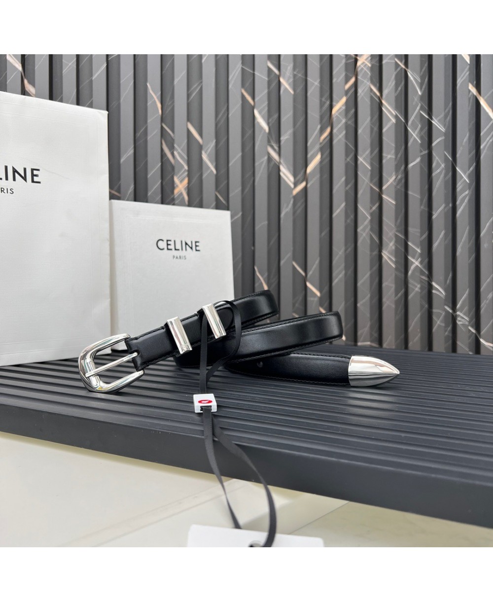 CELINE MEDIUM WESTERN BELT IN TAURILLON LEATHER
