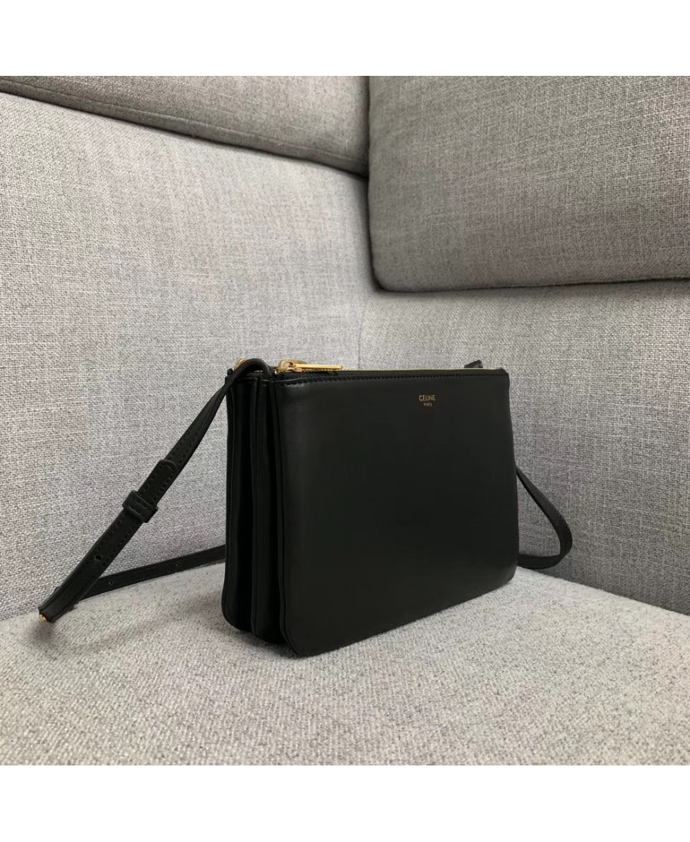 CELINE LARGE TRIO BAG IN SMOOTH LAMBSKIN
