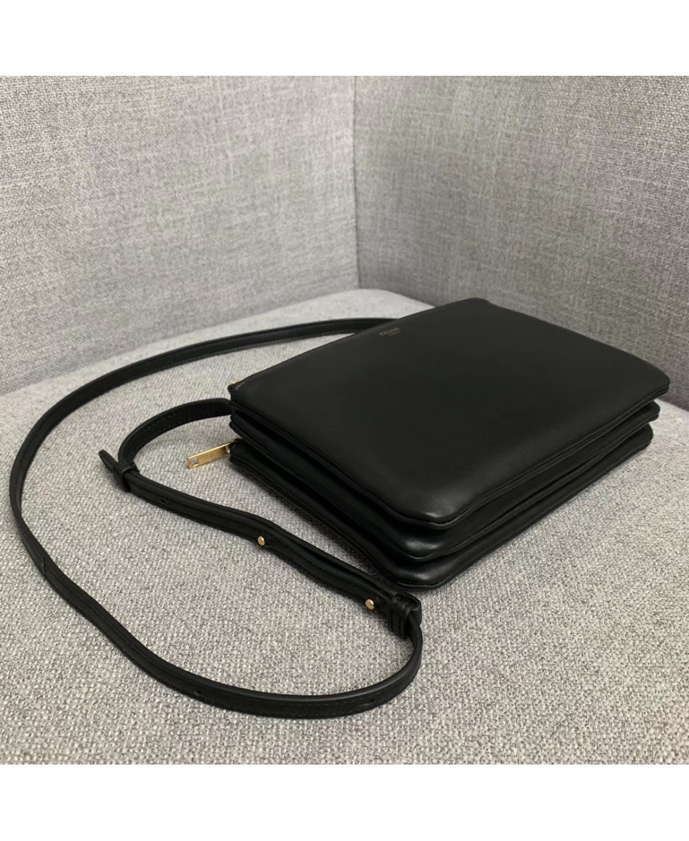 CELINE LARGE TRIO BAG IN SMOOTH LAMBSKIN
