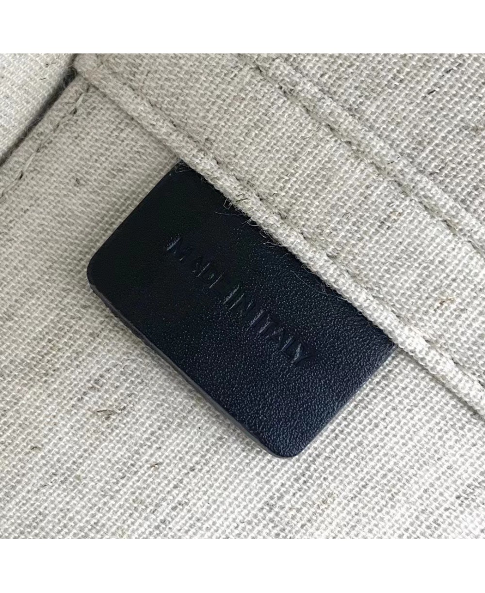 CELINE MEDIUM TAMBOUR BAG IN TEXTILE WITH TRIOMPHE EMBROIDERY